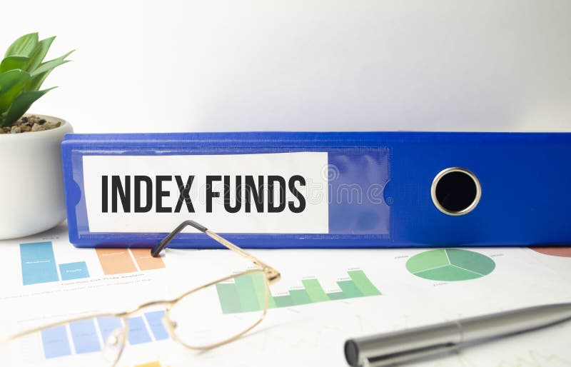 Folders with the Label Index Funds and Charts Stock Photo - Image of ...
