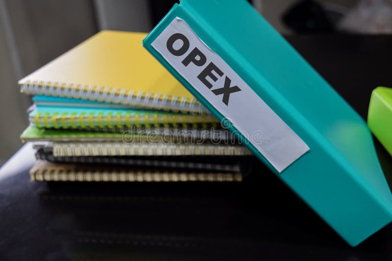 Folders with the Label Opex. Business Management Concept Stock Image ...