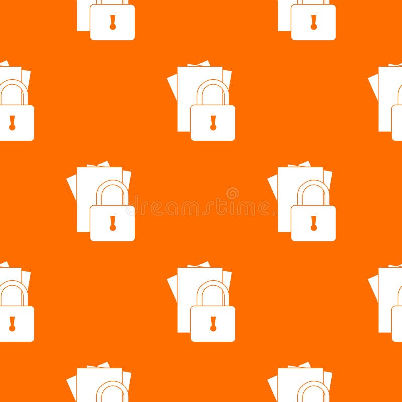 Folders with Padlock Pattern Seamless Stock Vector - Illustration of ...