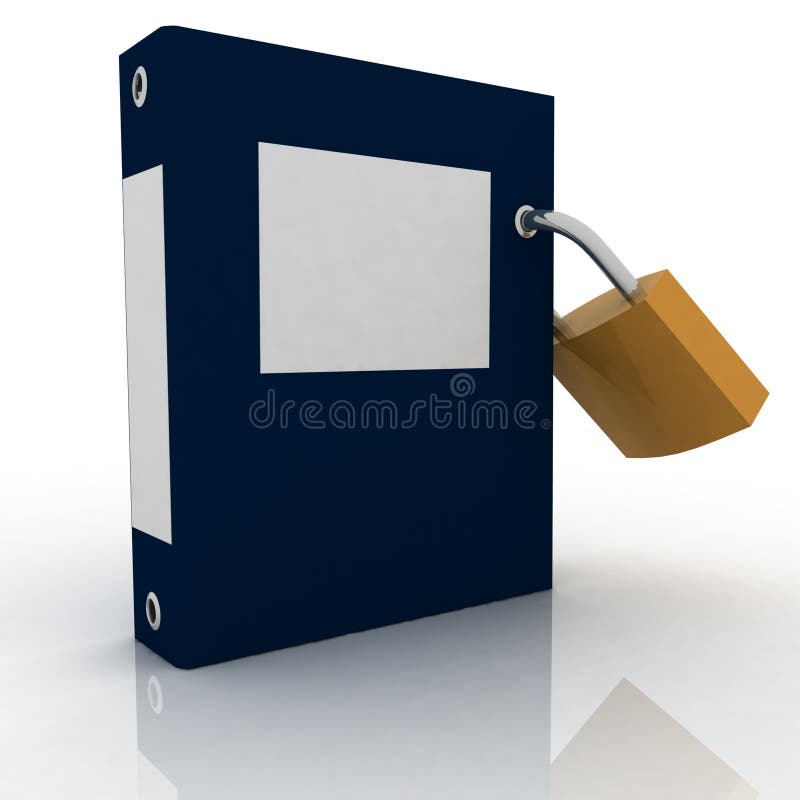 Files folder and lock stock illustration. Illustration of paper - 3435651