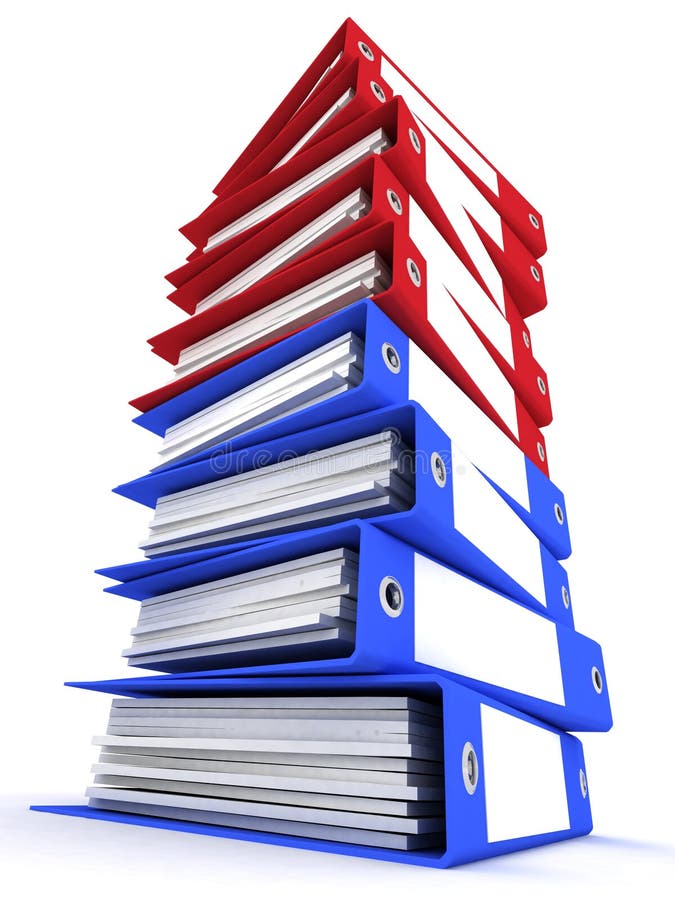 Folders for papers stock illustration. Illustration of bookkeeping ...