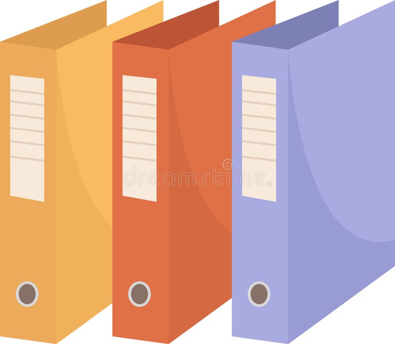 Folders for Papers stock vector. Illustration of page - 298204963