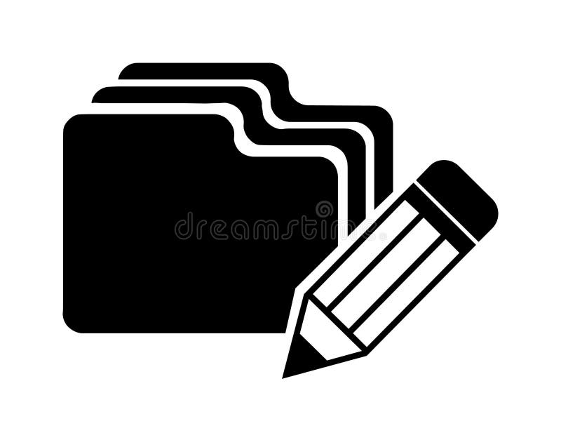 Folders with Pencil, Organizing Documents, Files and Paperwork, Office ...