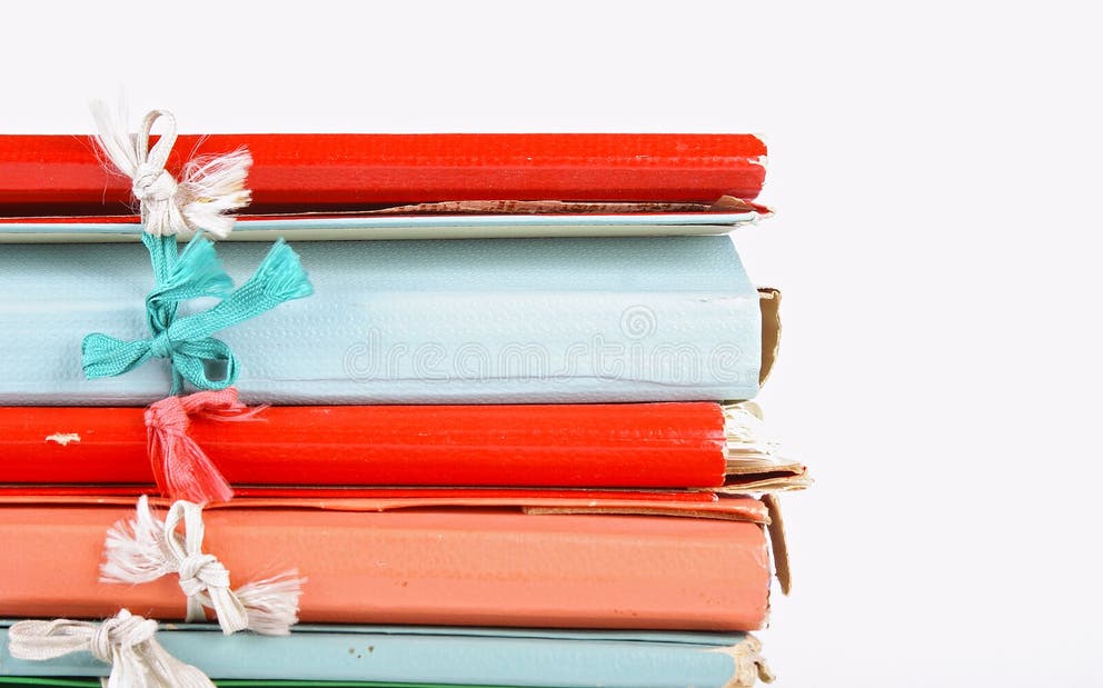 Folders with ribbon bows stock photo. Image of education - 12103922