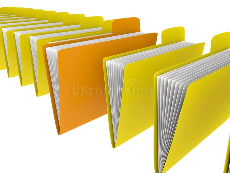 Folder Standing Out Line Folders Stock Illustrations – 3 Folder ...