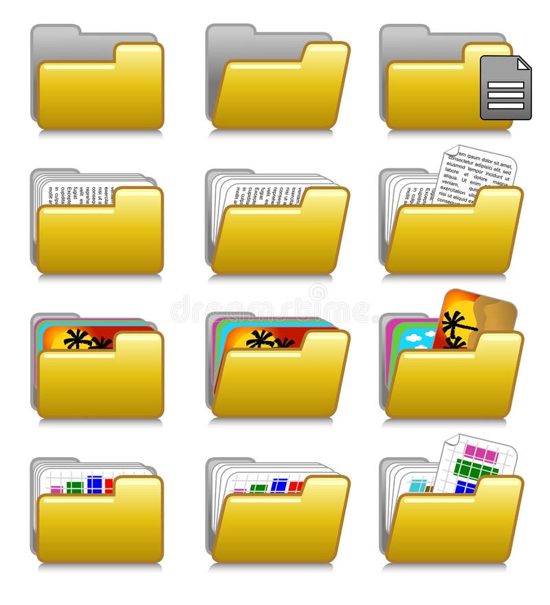 Folders Set - Computer Applications Folders 03 Stock Vector ... Folders Set - Computer Applications Folders 03 Stock Vector ...