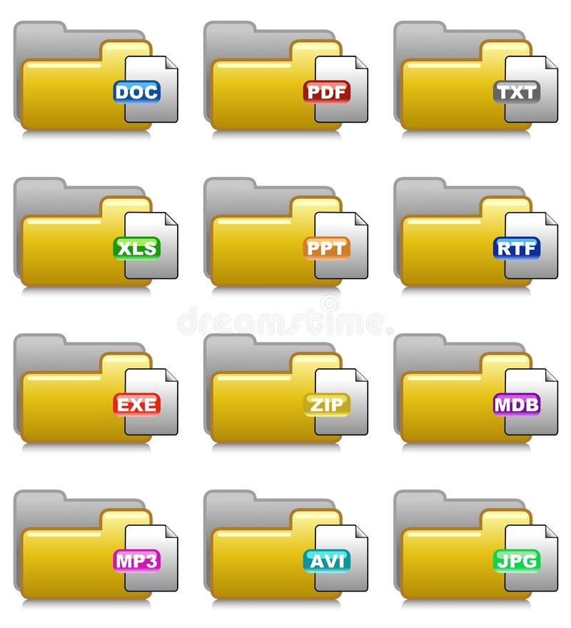 Folders Set - Computer Applications Folders 03 Stock Vector ... Folders Set - Computer Applications Folders 03 Stock Vector ...