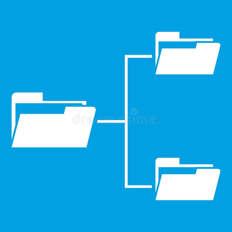 Folders Structure Icon Digital Blue Stock Vector - Illustration of info ...