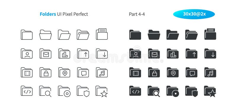 Folders V3 UI Pixel Perfect Well-crafted Vector Solid Icons Stock ...
