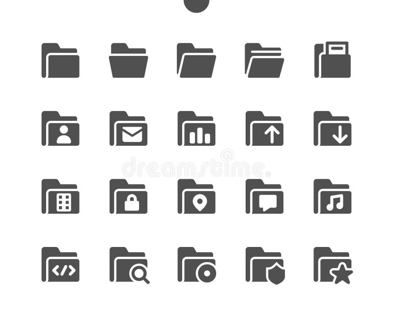 Folders V4 UI Pixel Perfect Well-crafted Vector Solid Icons Stock ...