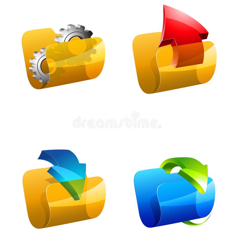 Folders Vector Illustration Stock Vector - Illustration of order ...