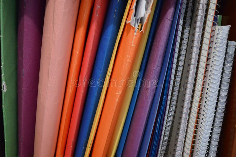 Folders stock photo. Image of details, open, blue, stack - 64051746