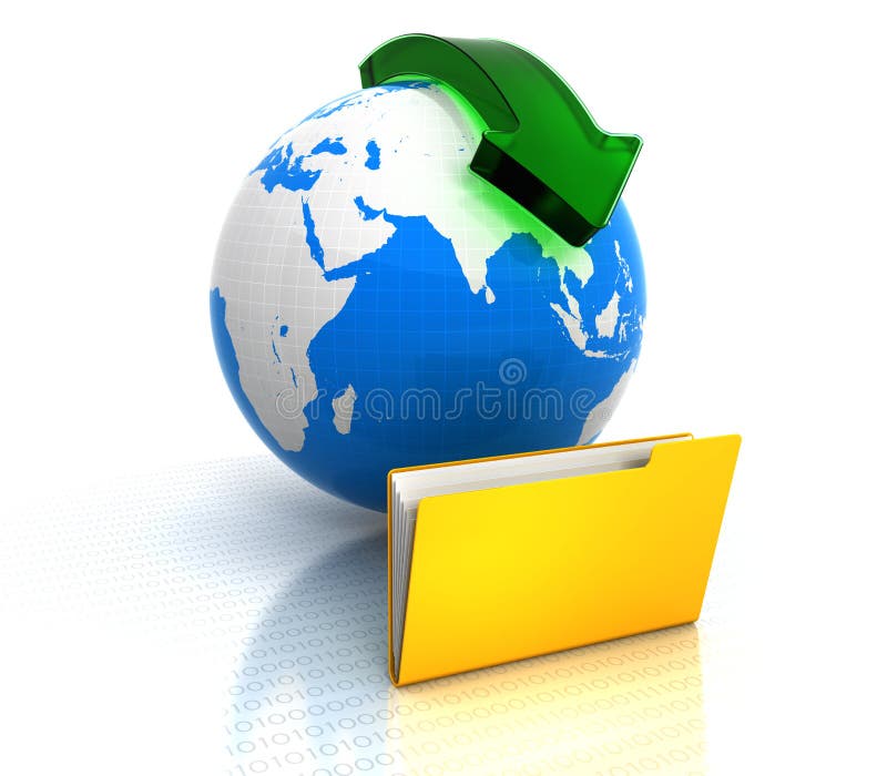 Folders World Network Structure. Stock Illustration - Illustration of ...