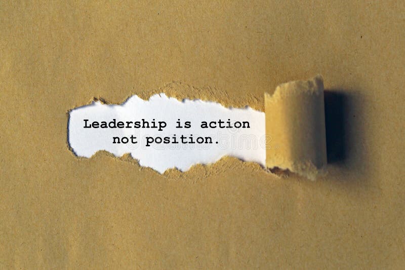Leadership is about Action, Not Position. a Young Businessman Giving a ...