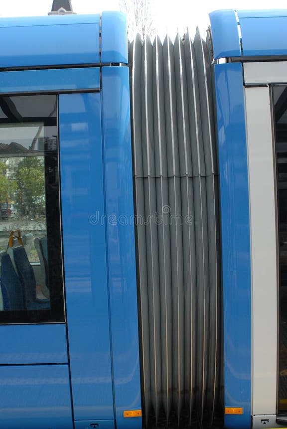 Folding Bellows and Central System in Railway Train Stock Image - Image ...