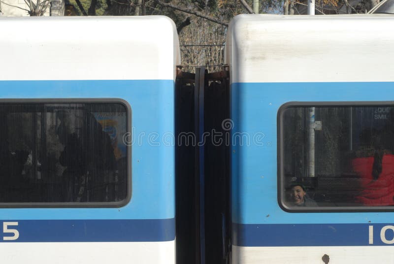 Folding Bellows and Central System in Railway Train Editorial Image ...