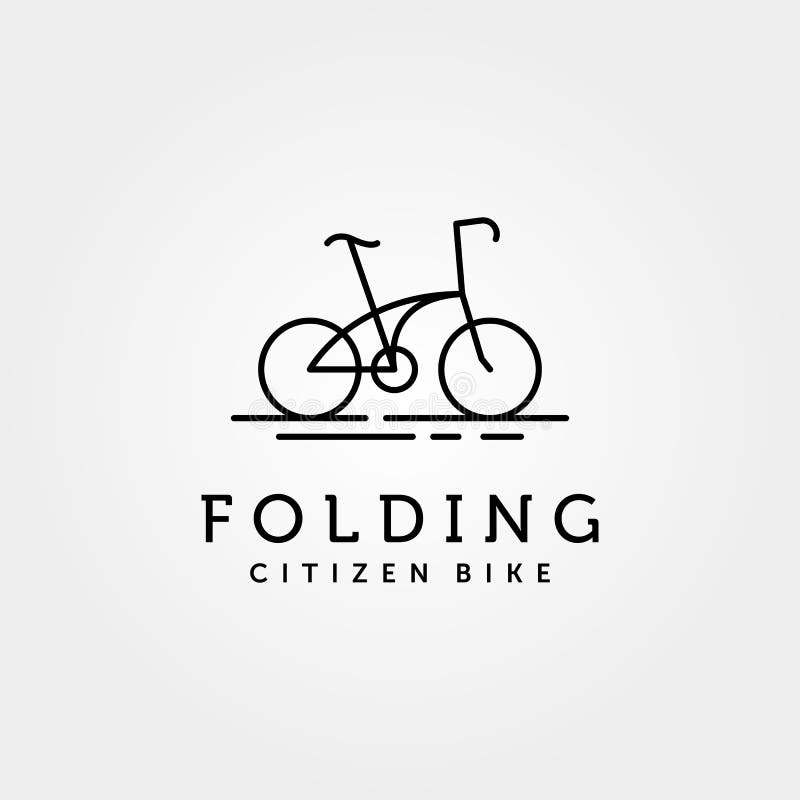 Folding Bike Logo Line Art Vector Symbol Illustration Design Stock ...