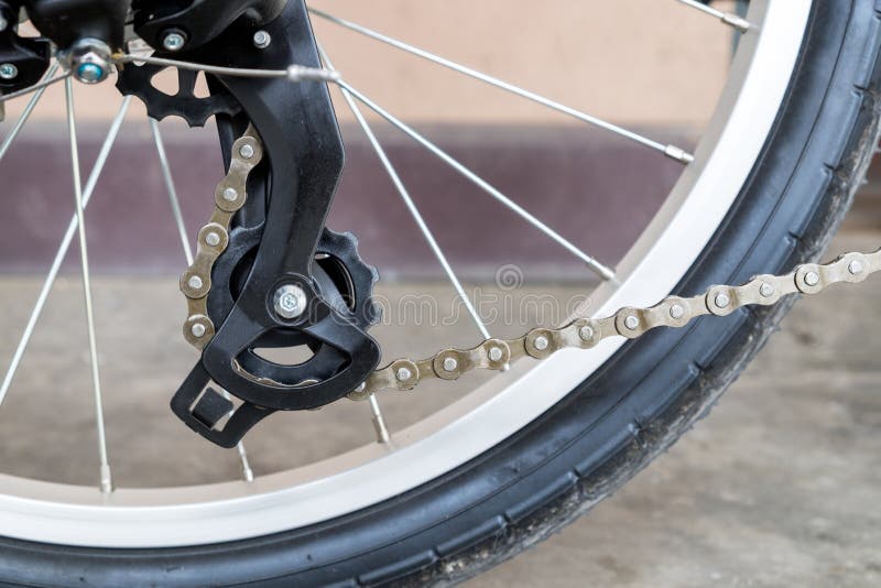 Folding Bike System Gear Chain Stock Image - Image of gearing ...