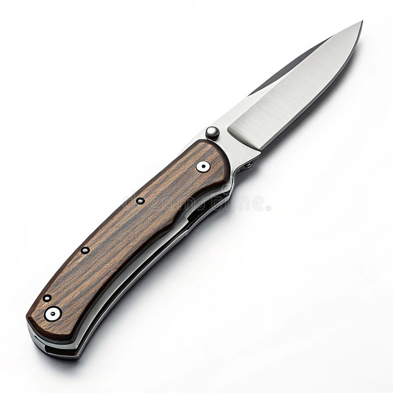 Folding Camping Knife with Locking Blade Stock Illustration ...