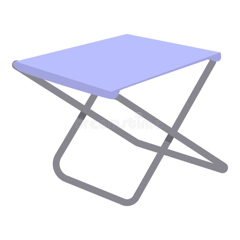 Folding Camping Stool Standing on White Background Stock Vector ...