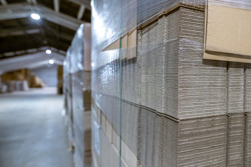Folding Cardboard Boxes. Perforated Sheets of Corrugated Cardboard a ...