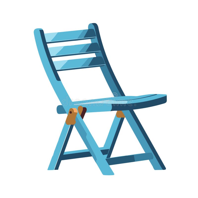 Folding Chair Flat Vector Graphic Stock Vector - Illustration of lounge ...