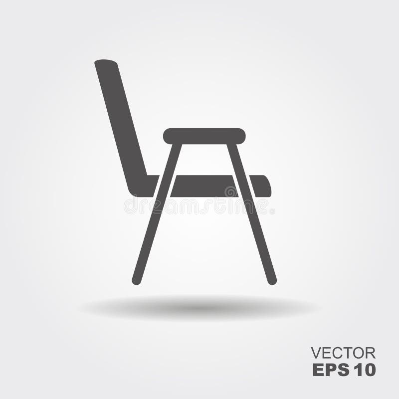 Folding Chair, Portable Chair Editable Vector Illustration. Editable ...