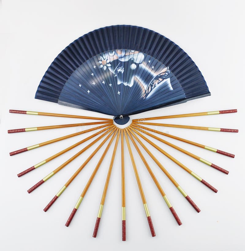 Folding fan and chopsticks stock photo. Image of asian - 45551774