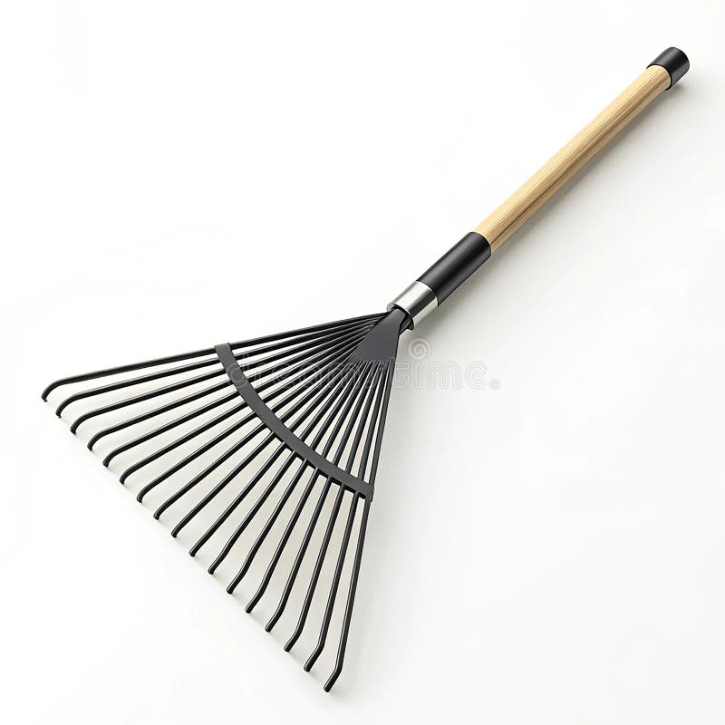 Folding Garden Rake for Compact Storage Stock Illustration ...