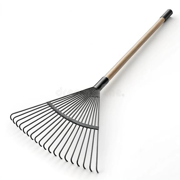 Folding Garden Rake for Compact Storage Stock Illustration ...