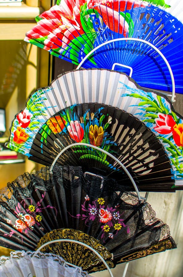 Colored hand fans stock image. Image of philippines, street - 39795507