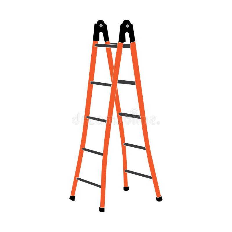 Folding ladder icon stock vector. Illustration of renovation - 287779799