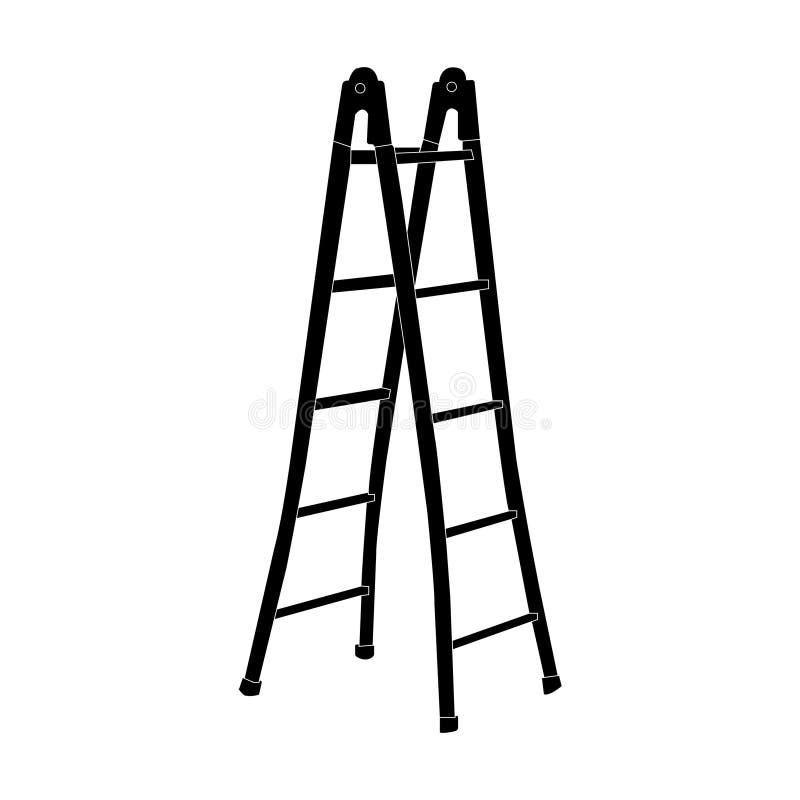 Folding ladder icon stock vector. Illustration of concept - 287779800