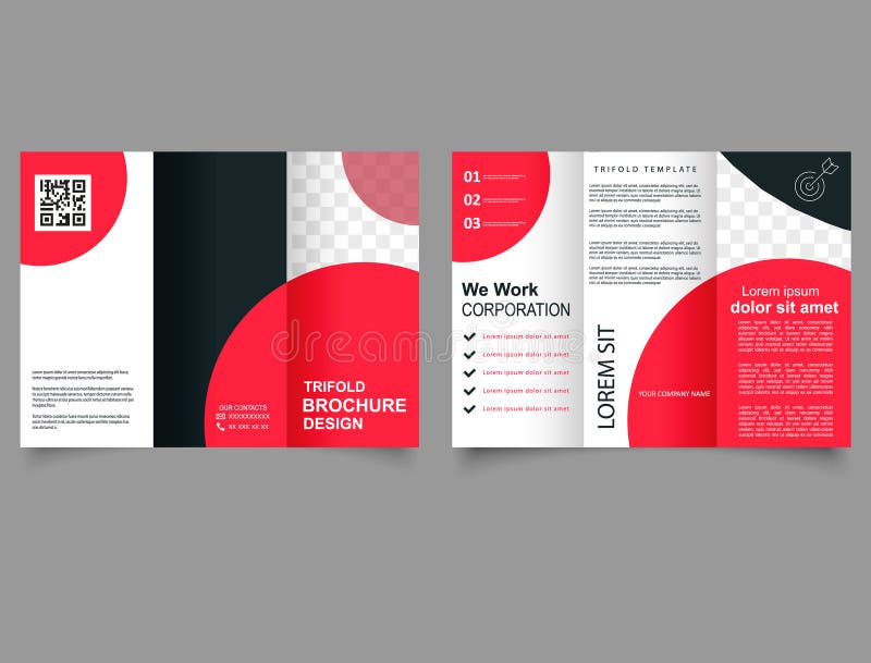 Folding Layout Abstract Brochure Template. Vector File. Stock Vector ...