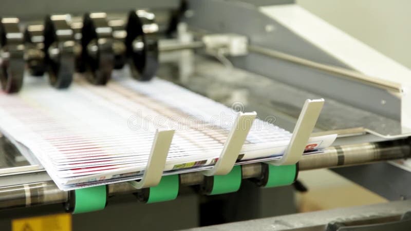 Folding Machine Folds Printed Stock Video - Video of engineering ...