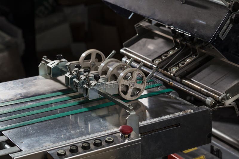 Folding Machine Industrial. Demonstration of the Workflow. Equipment ...