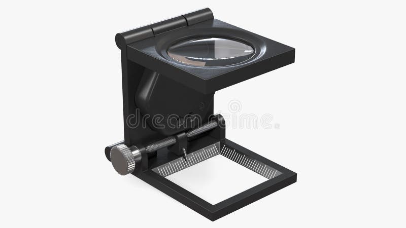 Folding Magnifying Glass with Measuring Grid Tool Stock Photo - Image ...