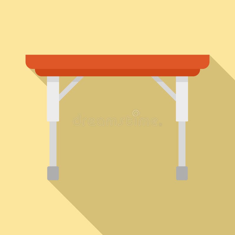 Folding Modern Table Icon, Flat Style Stock Vector - Illustration of ...