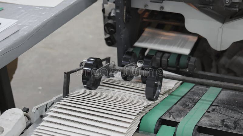 Folded Book Pages Machine stock video. Video of production - 277906121