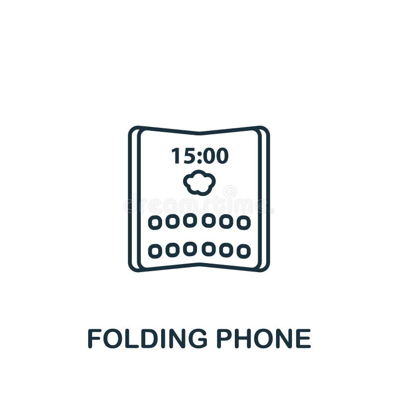 Folding Phone Icon. Line Simple Icon for Templates, Web Design and ...