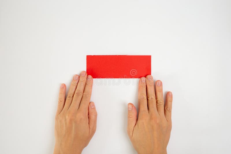 Folding Red Paper, Hands Top View Stock Image - Image of beautiful ...