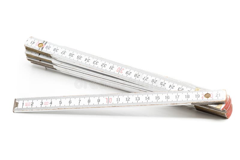 Folding Rule with Centimeter Scale Stock Photo - Image of measurement ...