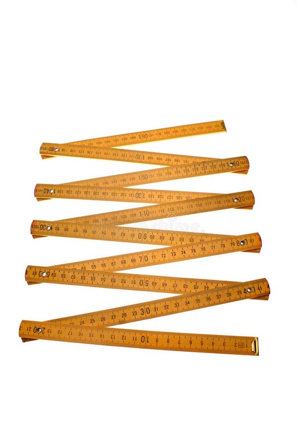 Antique Carpenter S Folding Ruler of 19th Century Stock Photo - Image ...