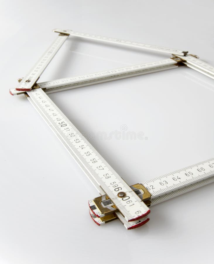 House Drawing with with House Plan Blueprints Stock Image - Image of ...