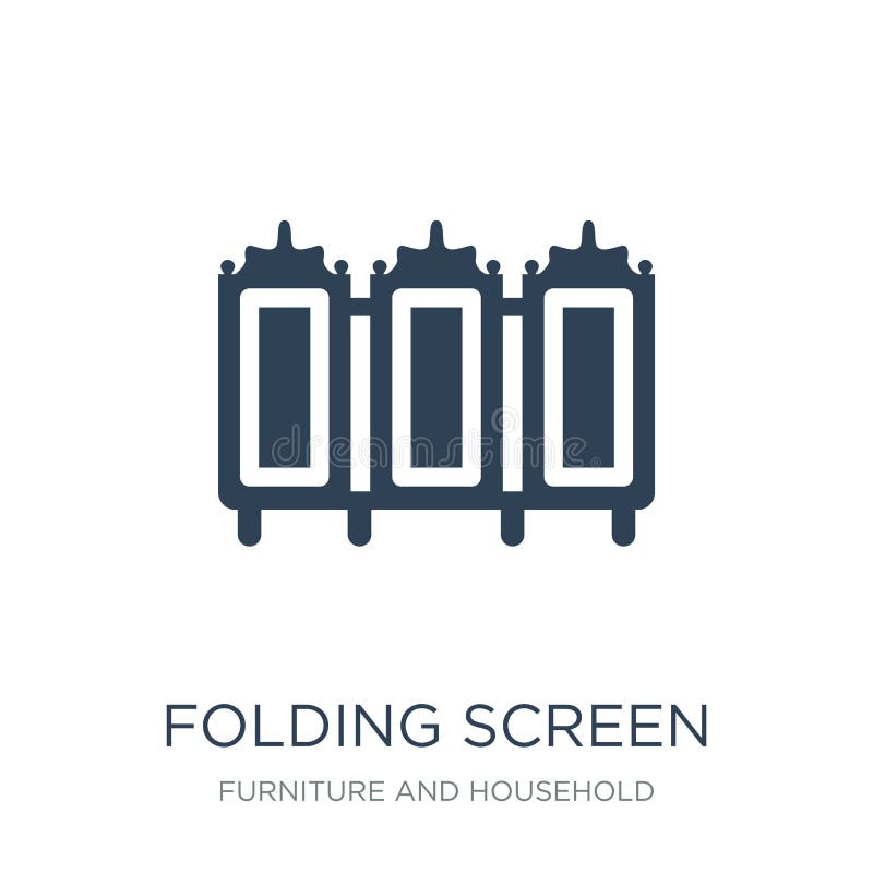 Folding Screen Icon in Trendy Design Style. Folding Screen Icon ...