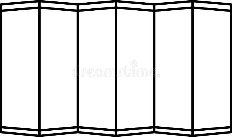Folding screen outline stock vector. Illustration of traditional ...