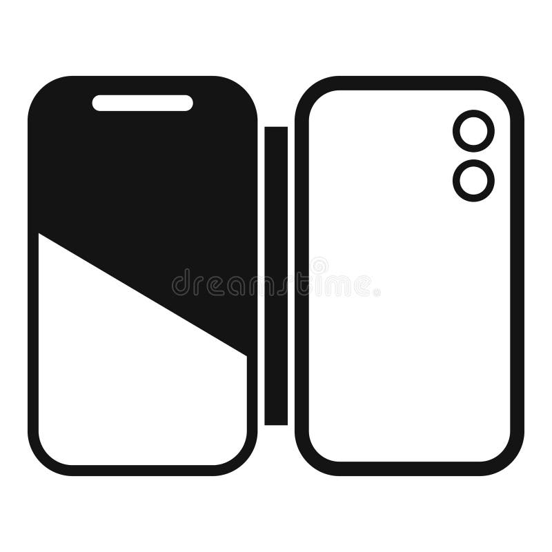 Folding Smartphone Being Flipped Open Displaying Blank Screen Stock ...
