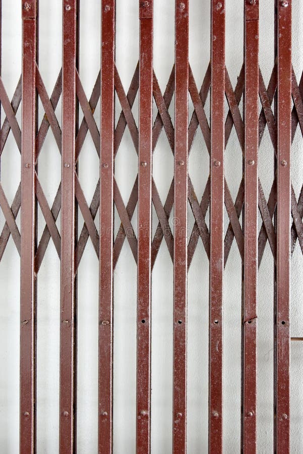 Folding steel door stock image. Image of metallic, industrial - 91506625