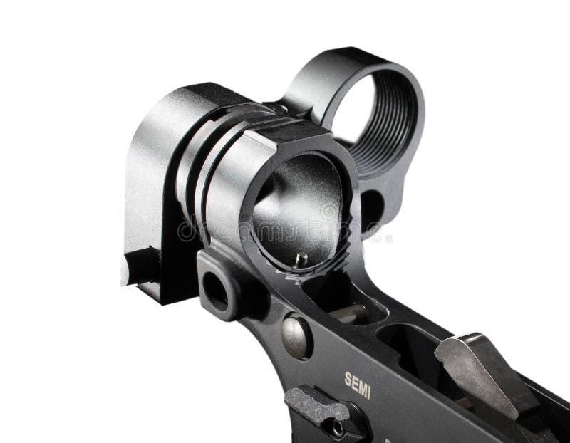 Folding Stock Hinge on an AR-15 Lower Receiver Stock Photo - Image of ...
