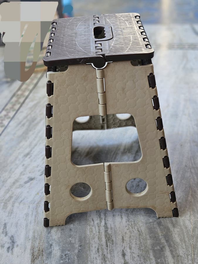 Folding Stool for Sitting Space Saving Stock Image - Image of space ...